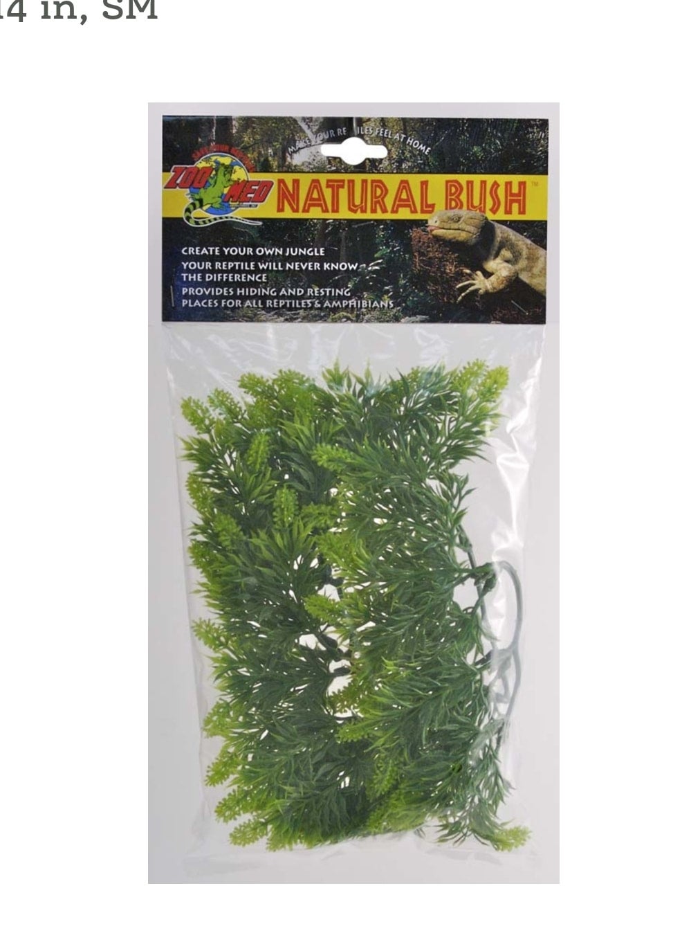 Zoo Med Natural Bush Malaysian Fern Plant Green, 14" SMALL | CRAZY FROG ...