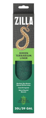 Zilla 20L/29 GALLON Reptile Terrarium Liner, Green | CRAZY FROG LADY L.L.C.